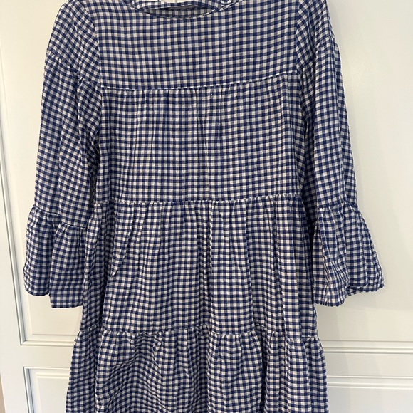 Zara | Dresses | Zara Blue And White Checkered Ladies Dressxs | Poshmark